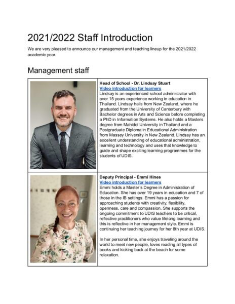 Teacher-introduction-2021_2022 – Udon Thani International School: An IB ...